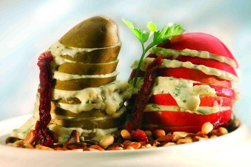 Sage Herve en millefeuille aux fruits d'ici - ASBL Fromage de Herve