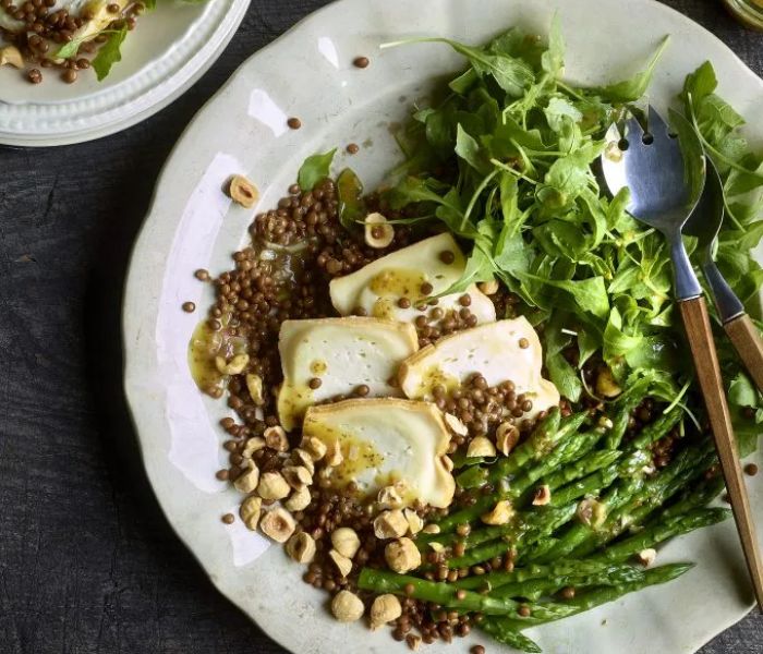 Salade de lentilles et d'asperges au Herve - ASBL Fromage de Herve